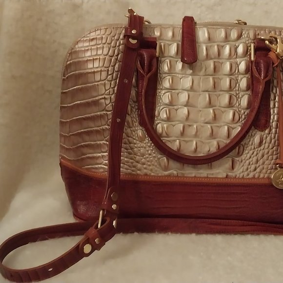 Brahmin | Bags | Brahmin Leather Two Tone Satchel | Poshmark